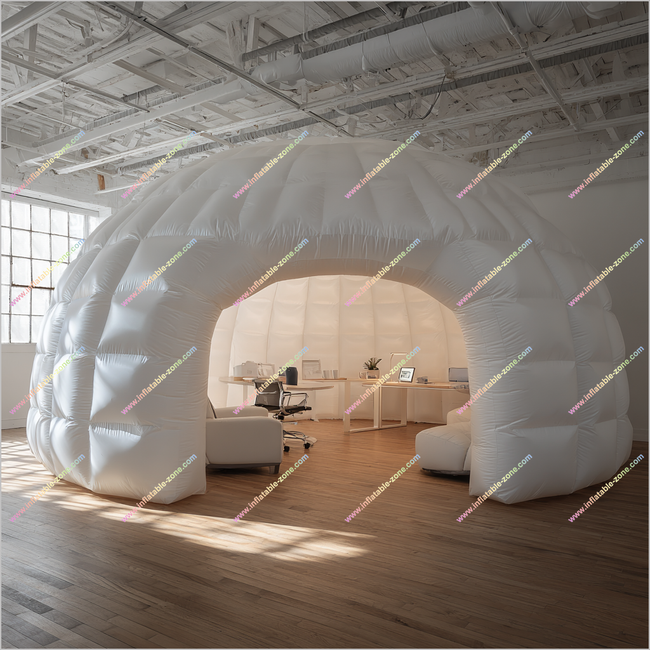 Portable Inflatable Office Exhibition Equipment White Inflatable Dome