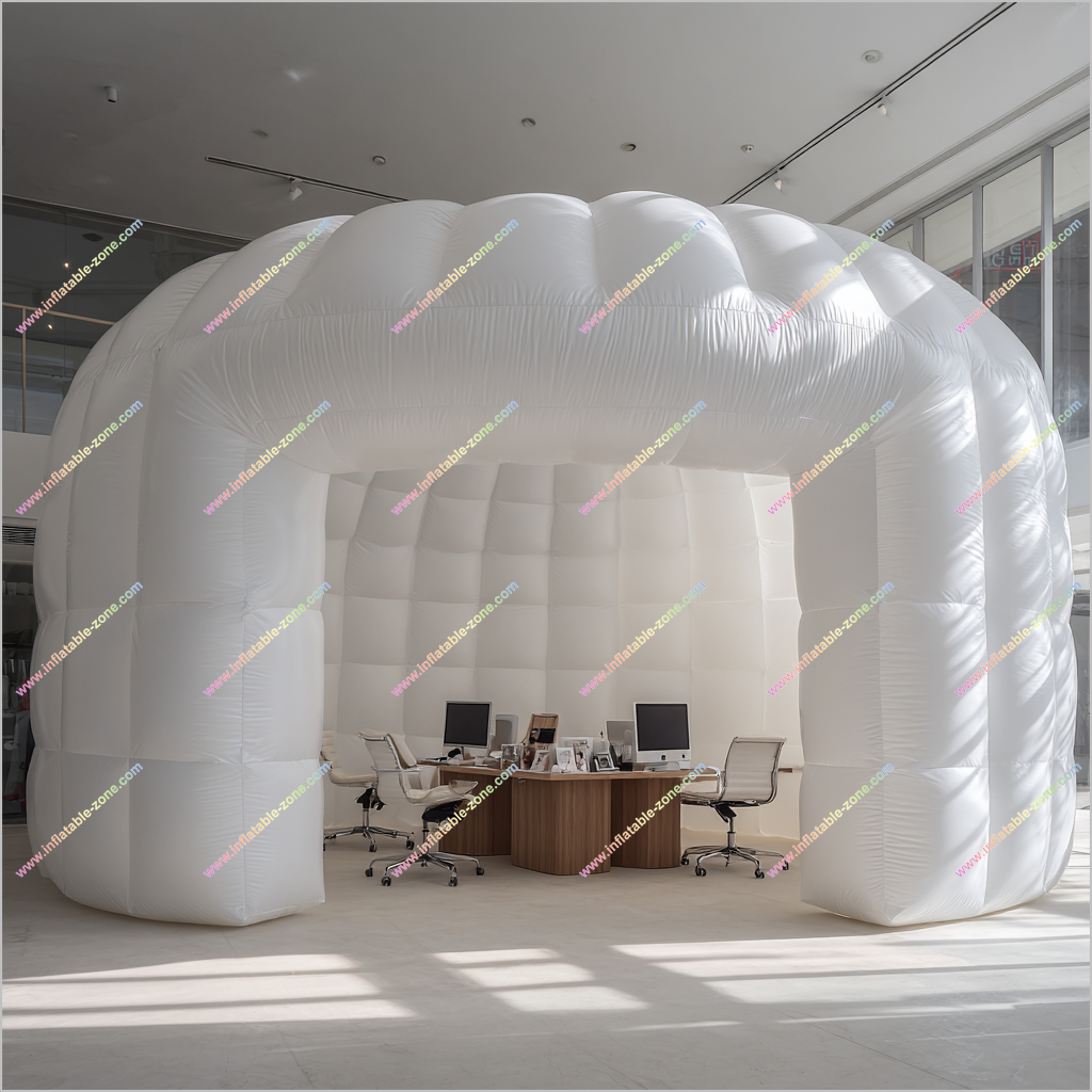 White Inflatable Office Portable Booth Display Inflatable Office Pod T