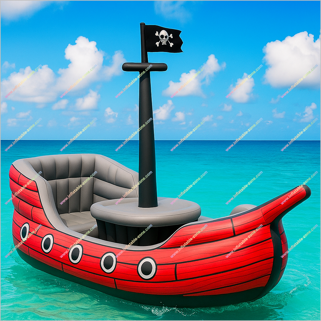 Exploring Inflatable Pirate Ship Lake Float Stay Cool Pirate Ship Lake ...