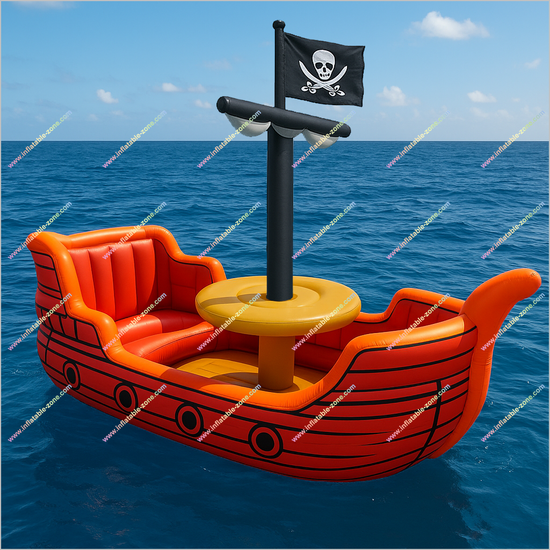 Holiday Party Ideas Inflatable Pirate Ship Lake Floats Event Decoratio
