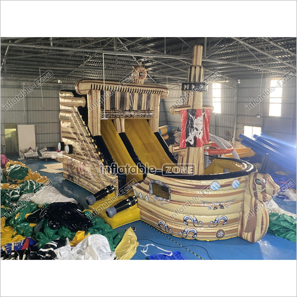 Large Commercial Inflatable Pirate Ship Slide Jumping Castle Bouncy In ...