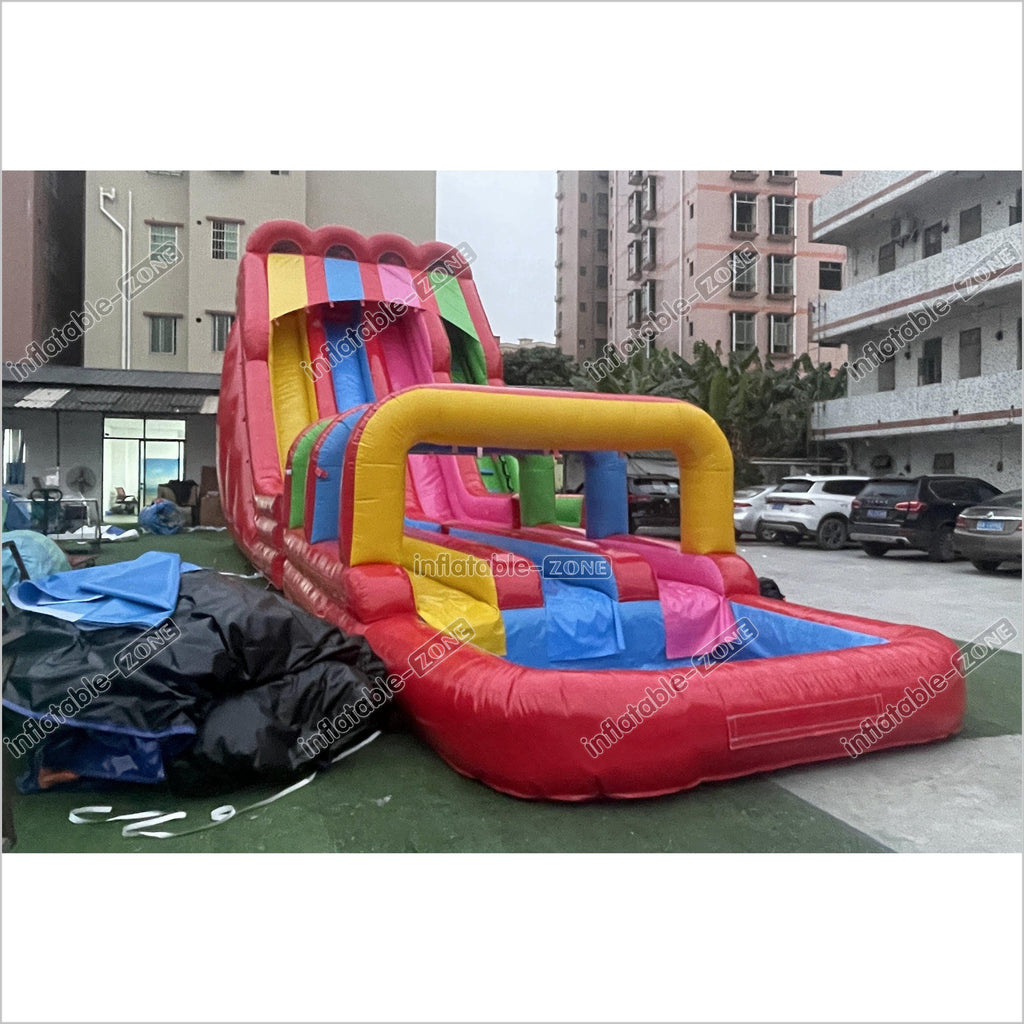 Large Outdoor Water Slide Jumping Castle Inflatable Pool Obstacle Wate ...