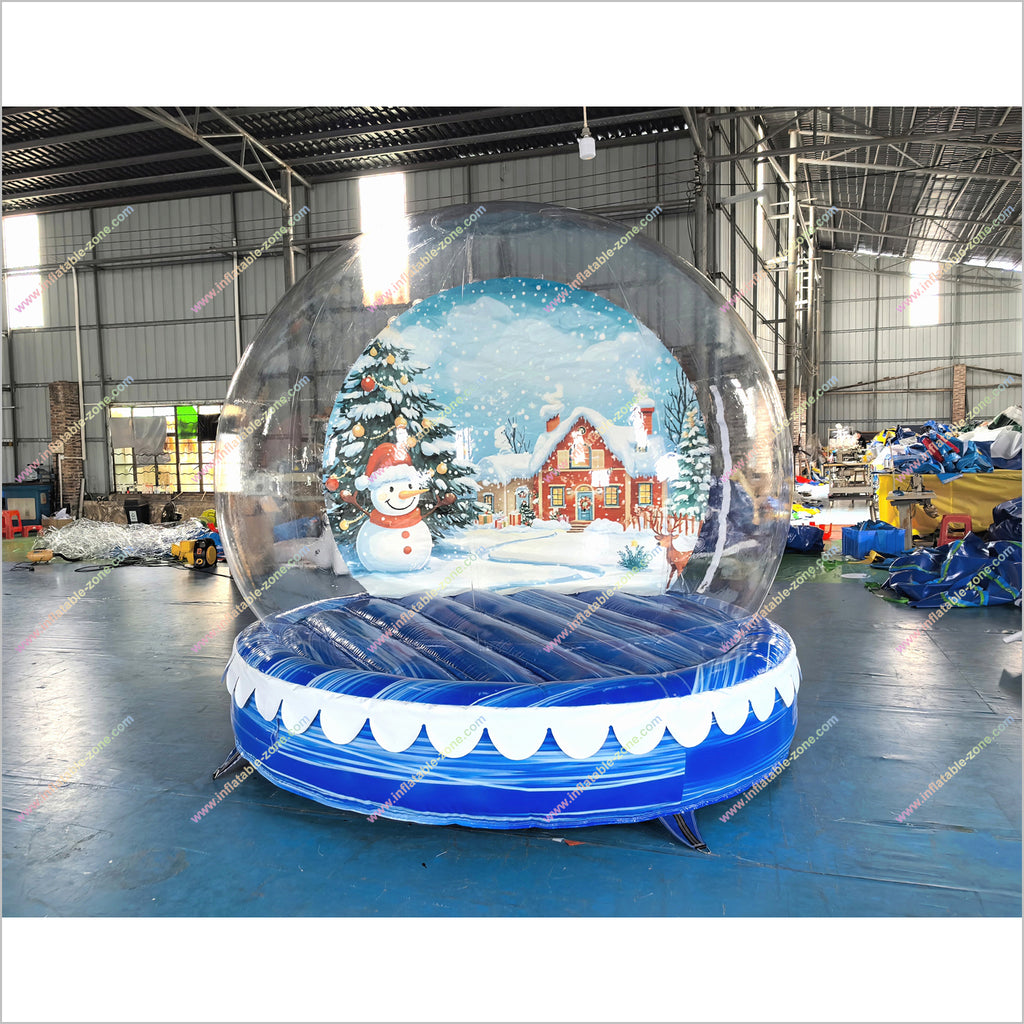 Holiday Party Themes Inflatable Snow Dome Bubble Bouncing Best Snow Gl