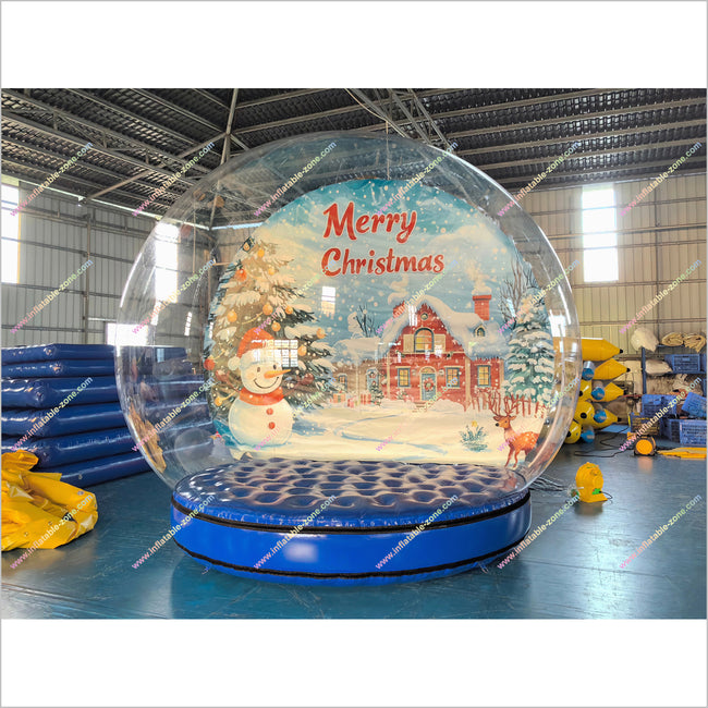 Xmas Inflatable Snow Globe Photo Booth Advertising Human Sized Snow Gl