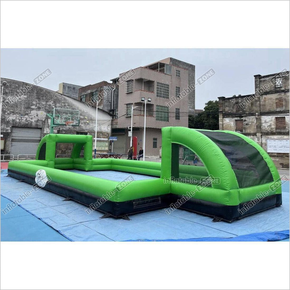 Giant Inflatable Soap Football Pitch Playground Soccer Field For Outdo ...