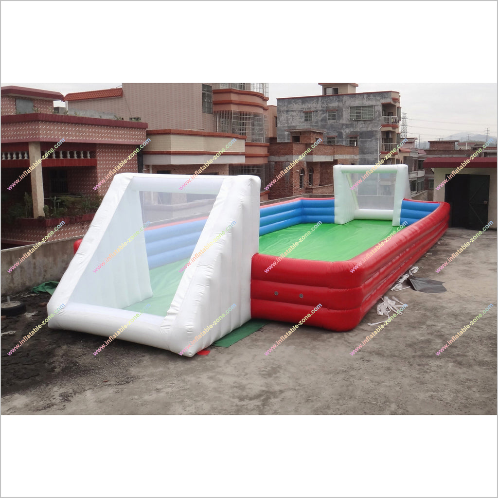 Inflatable Soccer Pitch Blow Up Football Field Outdoor Group Games Inf