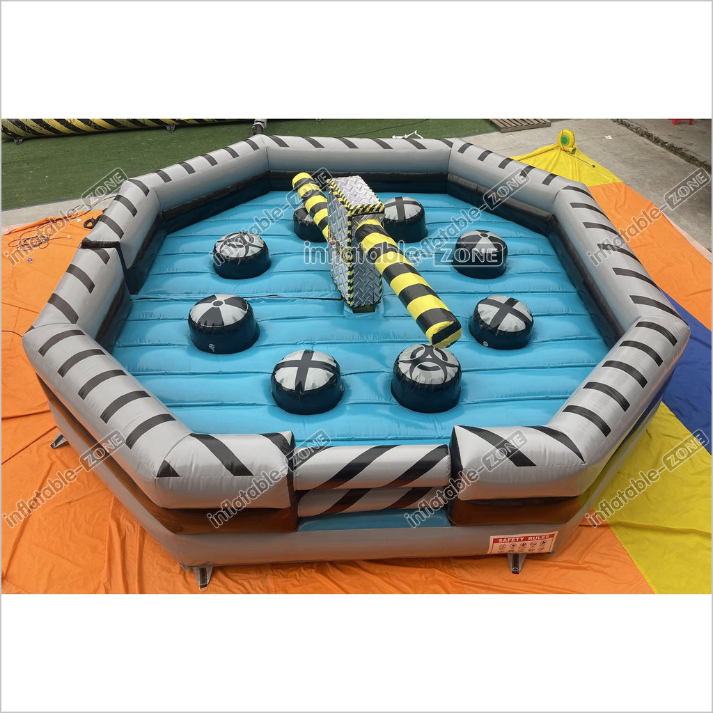 Outdoor Adult Kids Inflatable Sweeper Eliminator Wipeout Toxic Meltdow