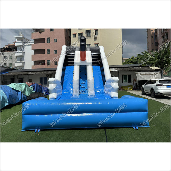 Inflatable Titanic Waterslide Splash Dual Lane Center Climb Best Backy
