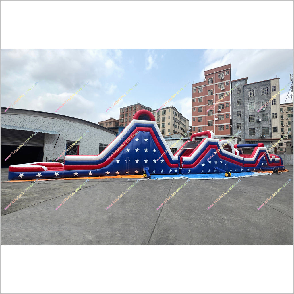 Obstacle Course Water Slide Rental Leisure Activities USA Inflatable ...