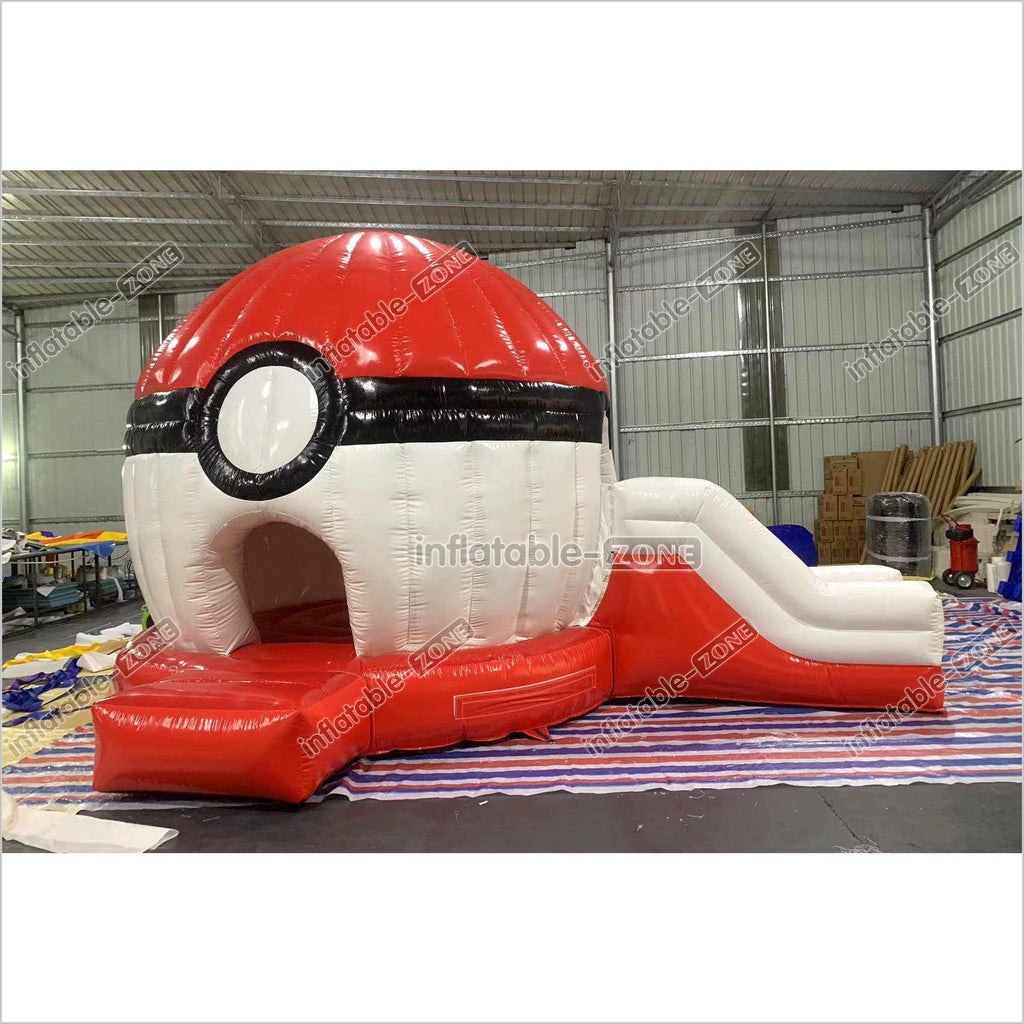 Fun Inflatable Pokeball Bouncer Jumping Pokeball Bouncy Castle With Sl