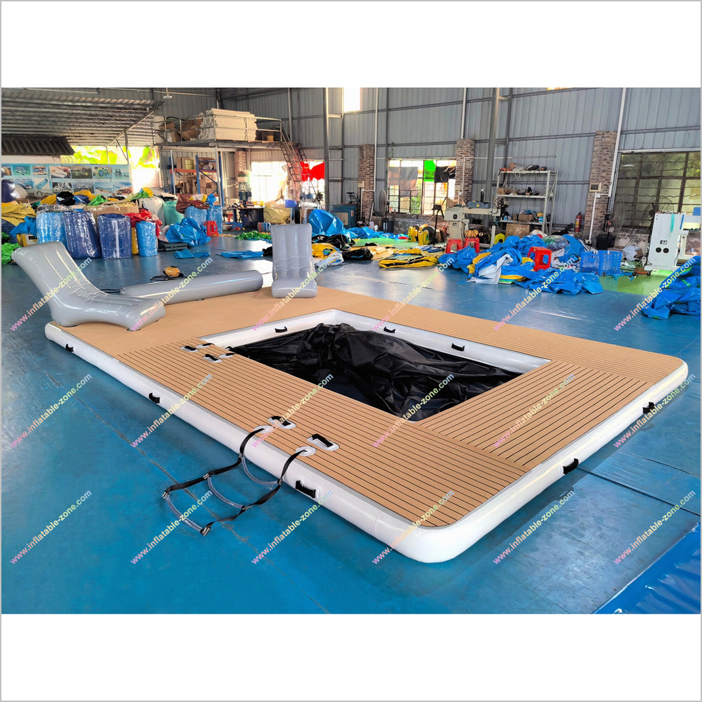 Large Inflatable Floating Dock Leisure Platform Slide Inflatable Jelly