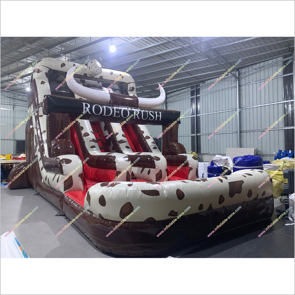Rodeo Rush Waterslides Rent Near Me Double Lane Center Climb Large Inf