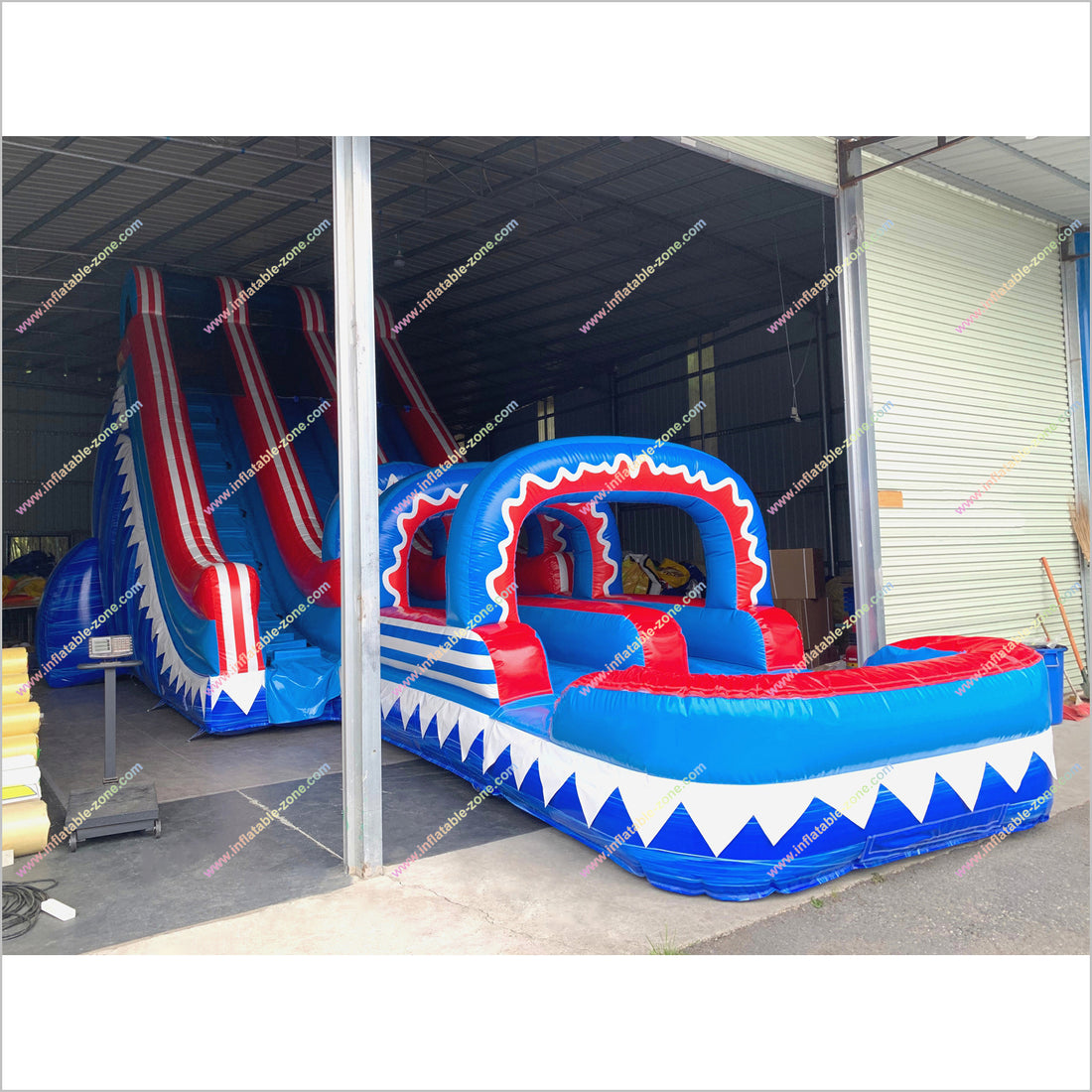 Inflatable Zone: White Bounce House, Inflatable Nightclub, Water Slide