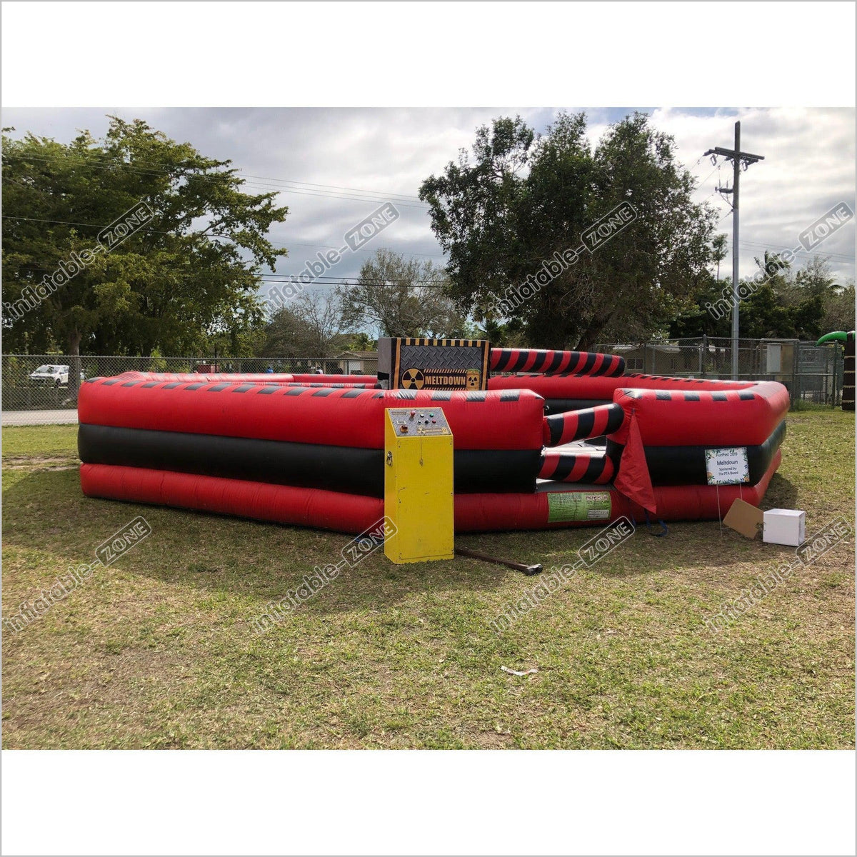 Red Interactive Toxic Meltdown Inflatable Ride Challenge game Inflatab ...