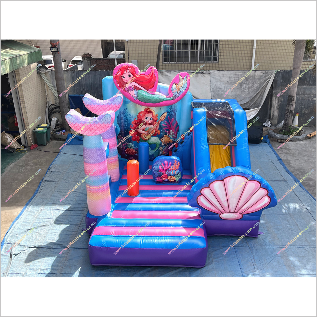 Mermaid Inflatable Princess Slide Bouncy Castle Combo Equipment Best I