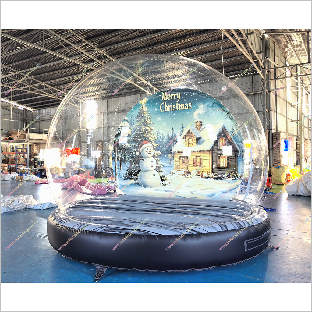 Merry Christmas Snow Globe Inflatable Indoor Park Custom Snow Globe Cl