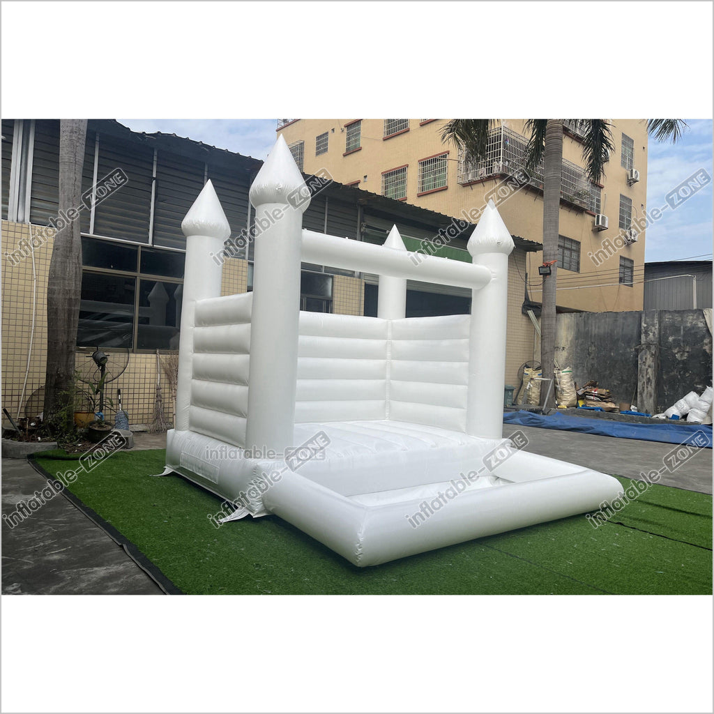Mini White Bouncy Castle Inflatable Wedding Bouncer Party Yard Bounce