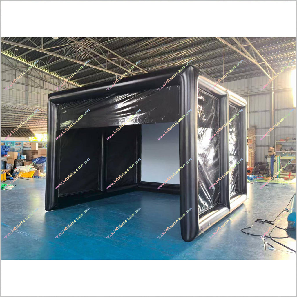 Mobile Golf Simulator Enclosure Screen Inflatable Golf Tent Net Cage B