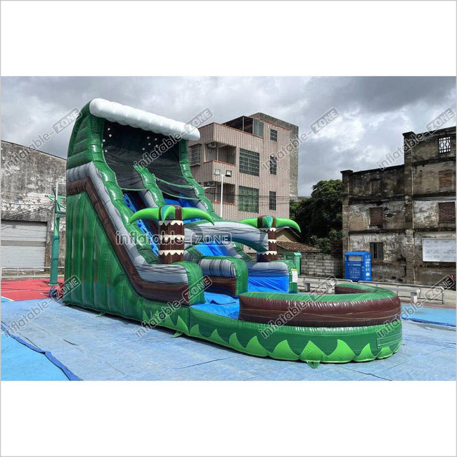 Outdoor Fun Water Slide Jumpers Near Me Emerald Crush Tsunami Inflatab