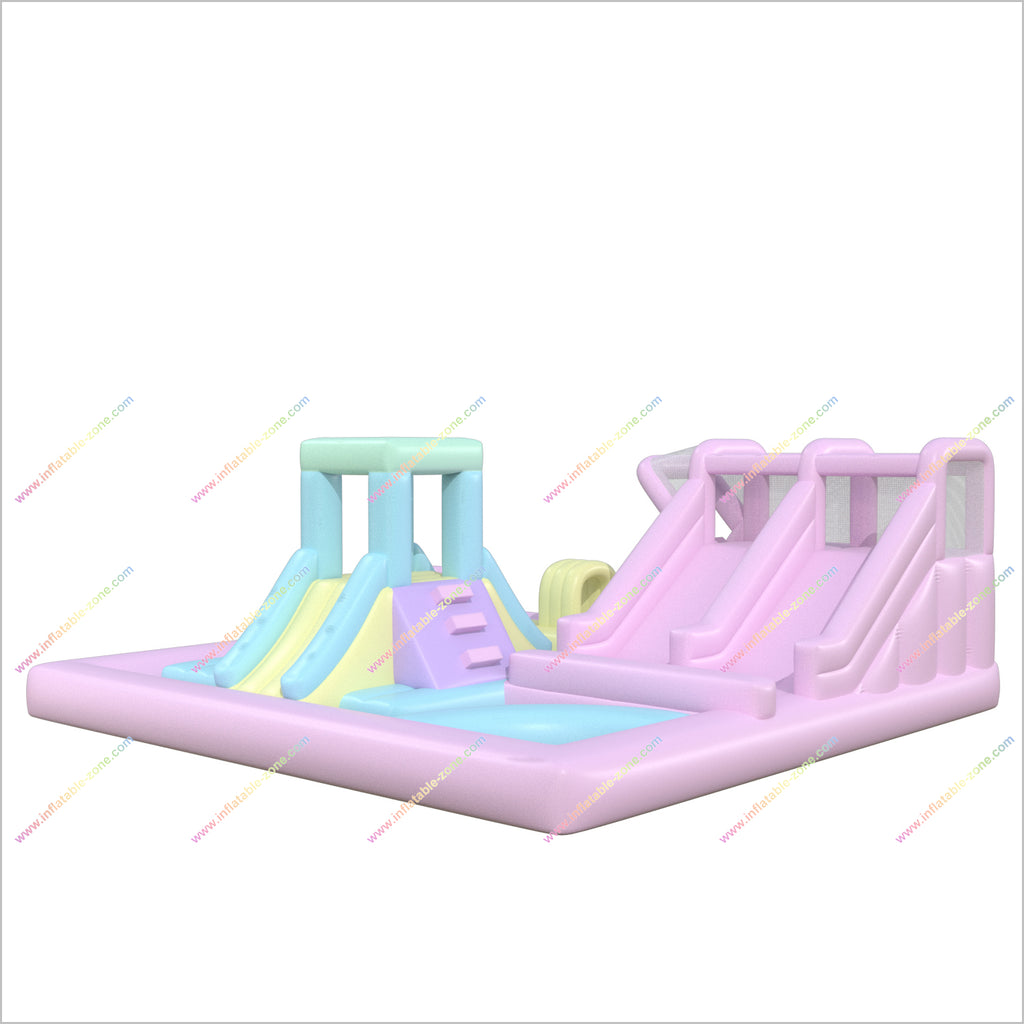 Inflatable Playground Pool Pastel Bouncy Castle To Buy Obstacle Inflat