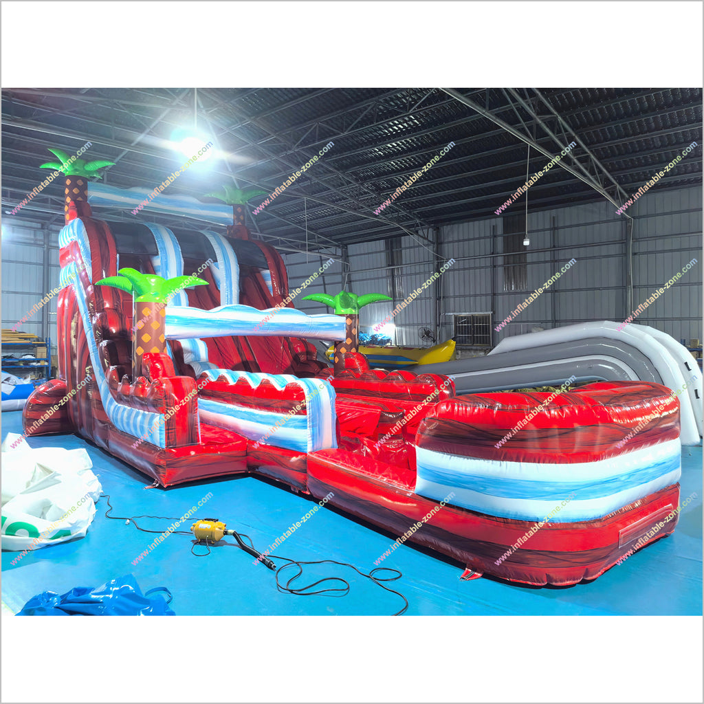 Crimson Bay Splash And Slide Inflatable Water Slide Swimming Pool Boun