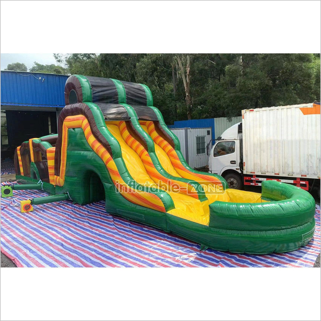 Outdoor Swimming Pool Inflatable Obstacle Course Challenge Race Intera ...
