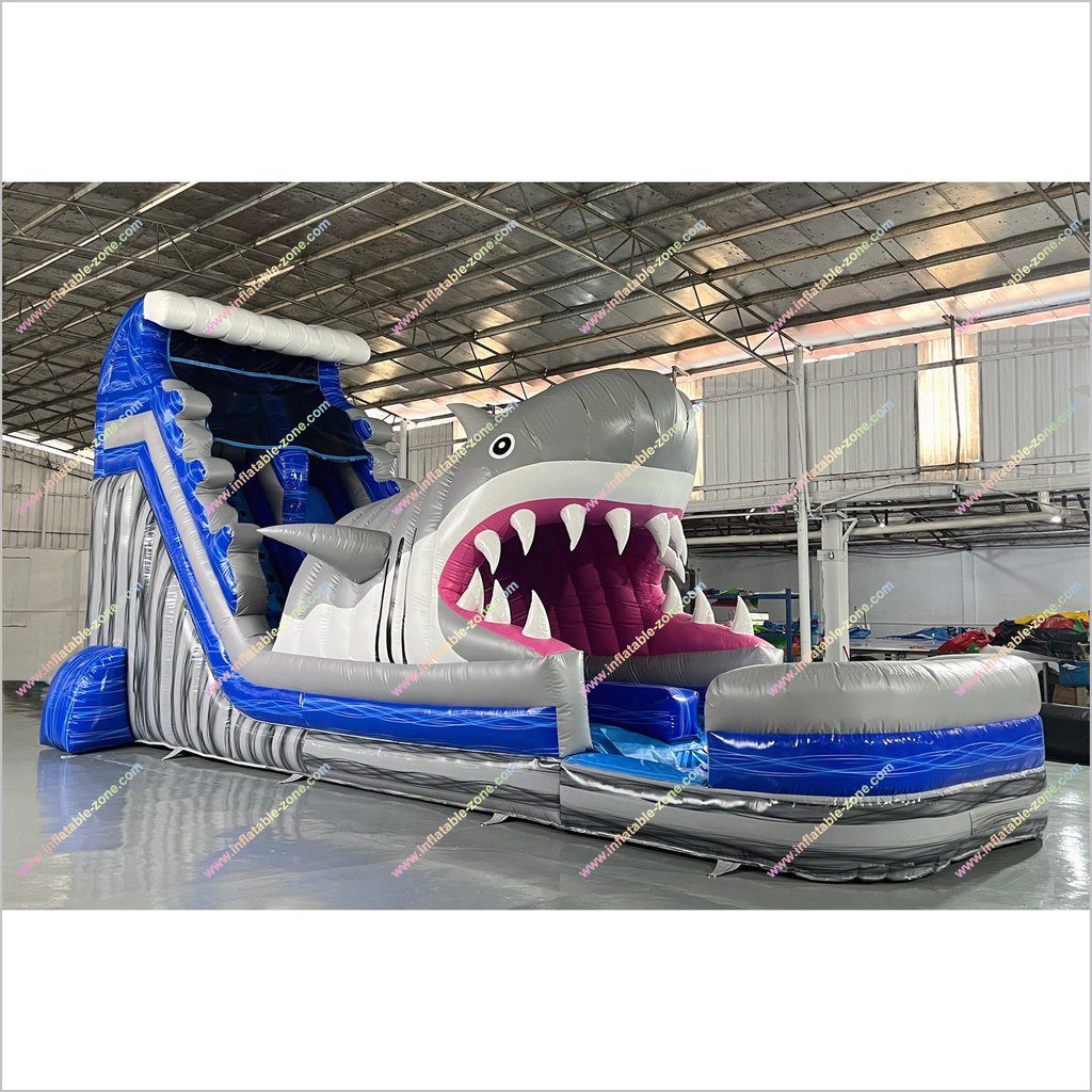 Tall Inflatable Water Slide Rental Shark Pool Indoor Soft Play Equipme