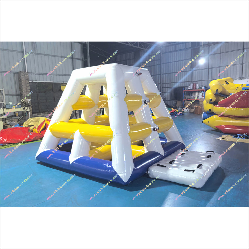 Water Park Floating Inflatable Pyramid Aquatic Sport Ladder Climbing J