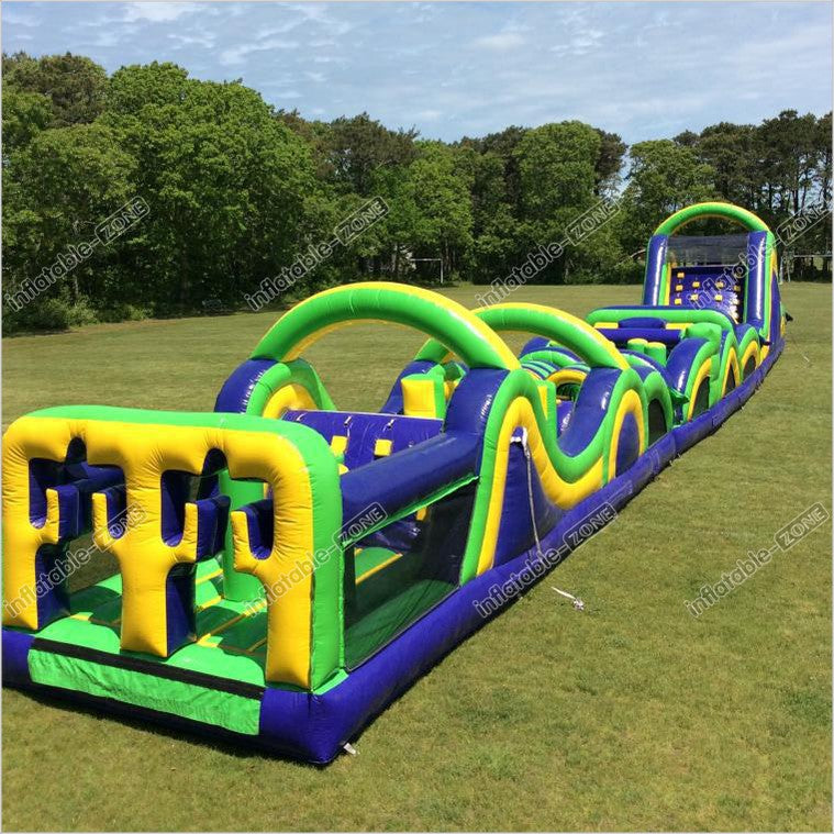 Inflatable Obstacle Course Bounce House Castle with Large Slides Bounc
