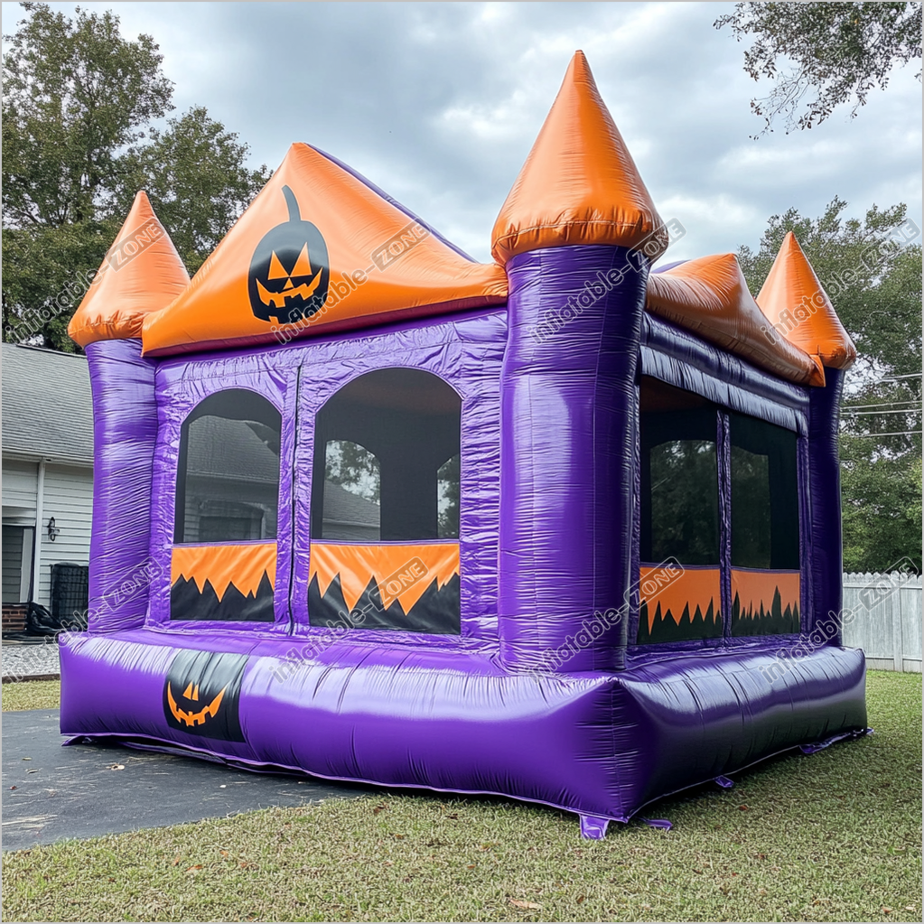 Indoor Outdoor Bounce House Funny Halloween Horror Pumpkin Bouncy Cast
