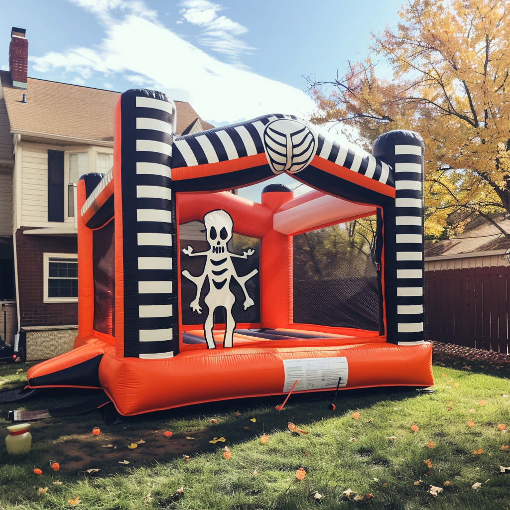 Inflatable Skeleton Bounce House Halloween Commercial Bouncy Castle Ho ...