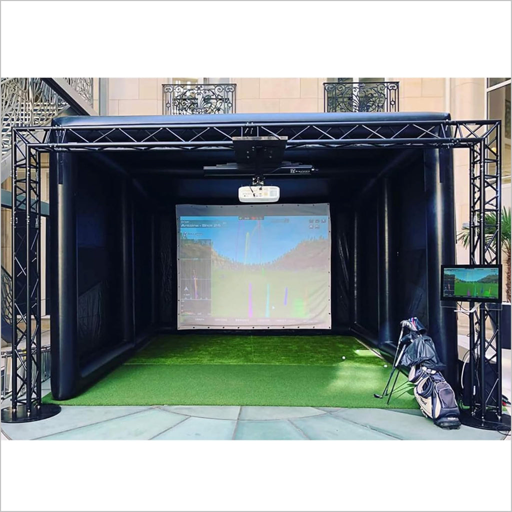 Inflatable Golf Simulator Tent with Screen Portable Golf Hitting Cage