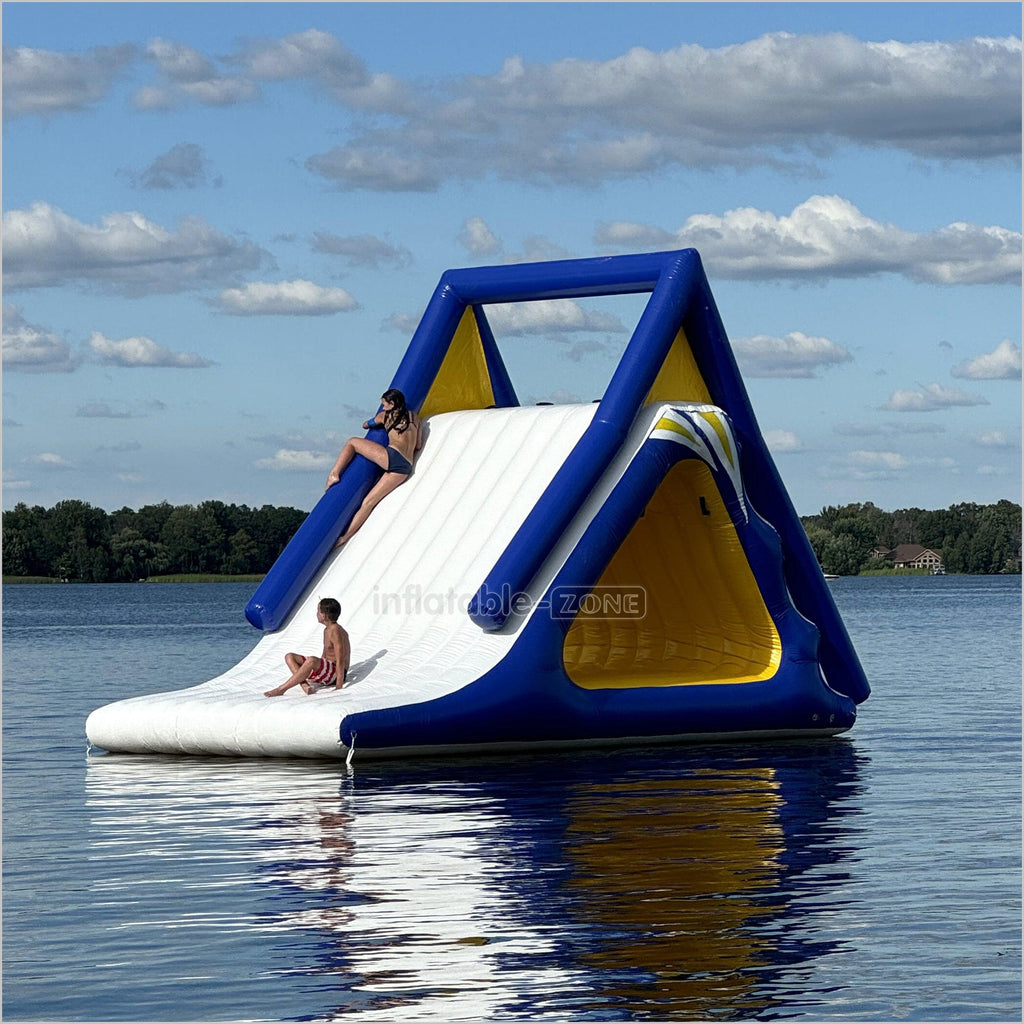 Gigantic Inflatable Triangle Water Slide Lake Water Bouncer Inflatable