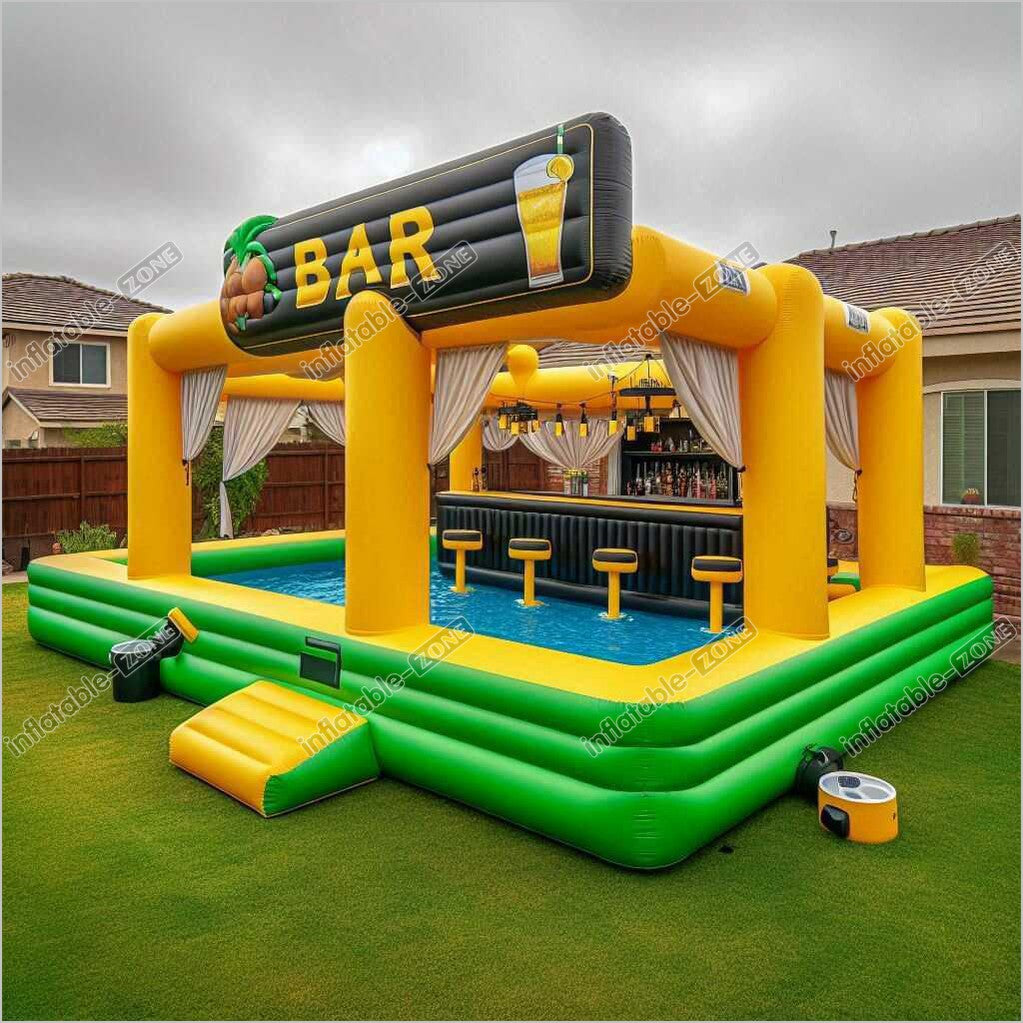 Inflatable Pool Bar for Adults Inflatable Pub House Blow Up Pool Bar w