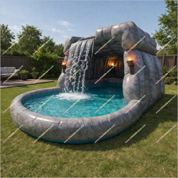 Family Backyard Fun Inflatable Cave Pool Outside Play Set Inflatable C