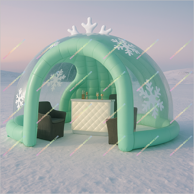 Arctic Vibes Inflatable Ice Bars Cold Drinks Inflatable Ice Bar Tent ...