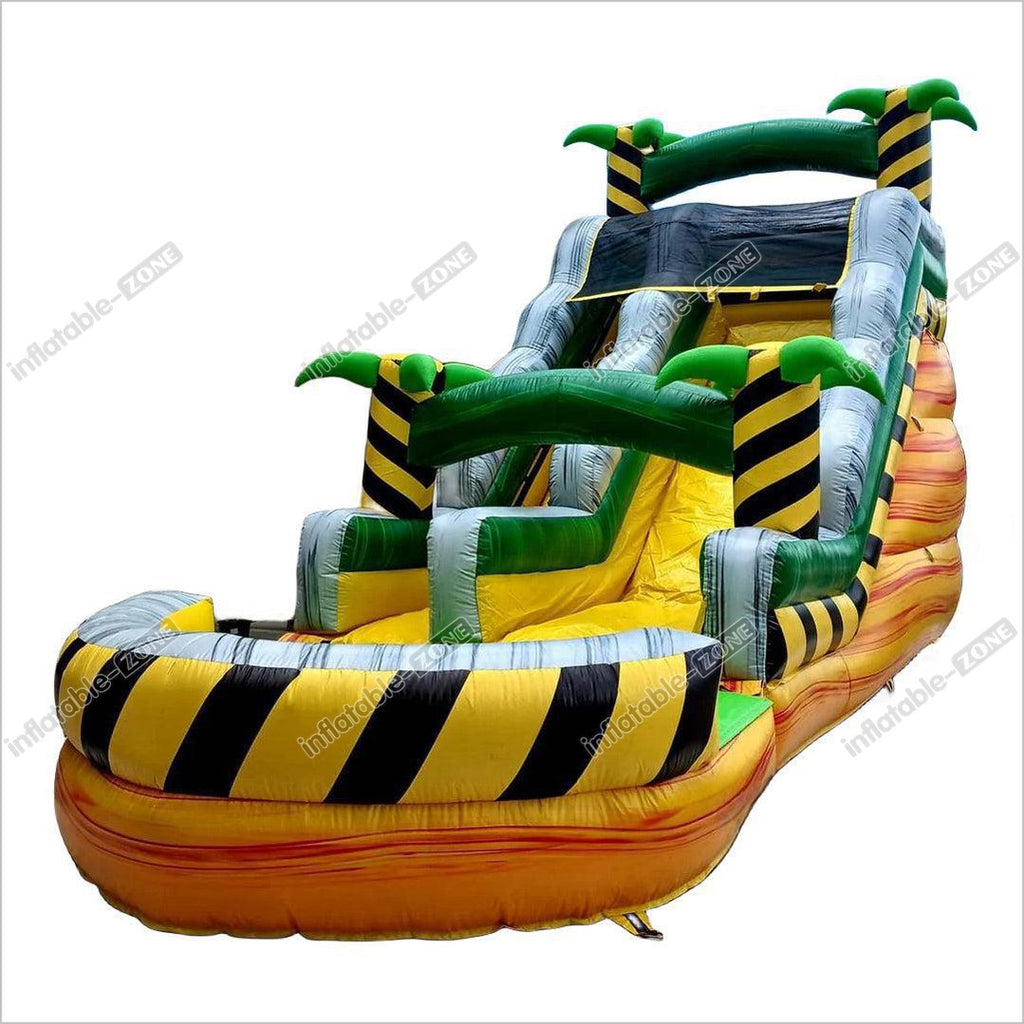 Outdoor Tropical Inflatable Waterslide Blow Up Slide Inflatable Moonwa
