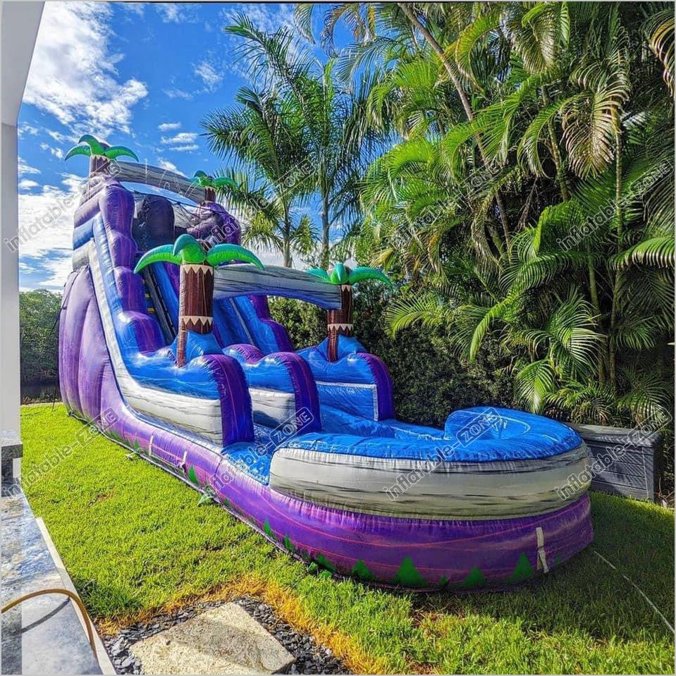 Sunny And Fun Water Slide Near Me Blow Up Kiddie Pool With Double Infl ...