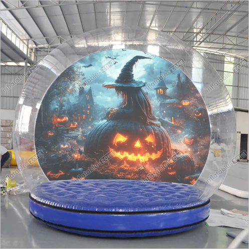 Halloween Blow Up Snow Globe Indoor Inflatable Snow Globe Human Snow G ...