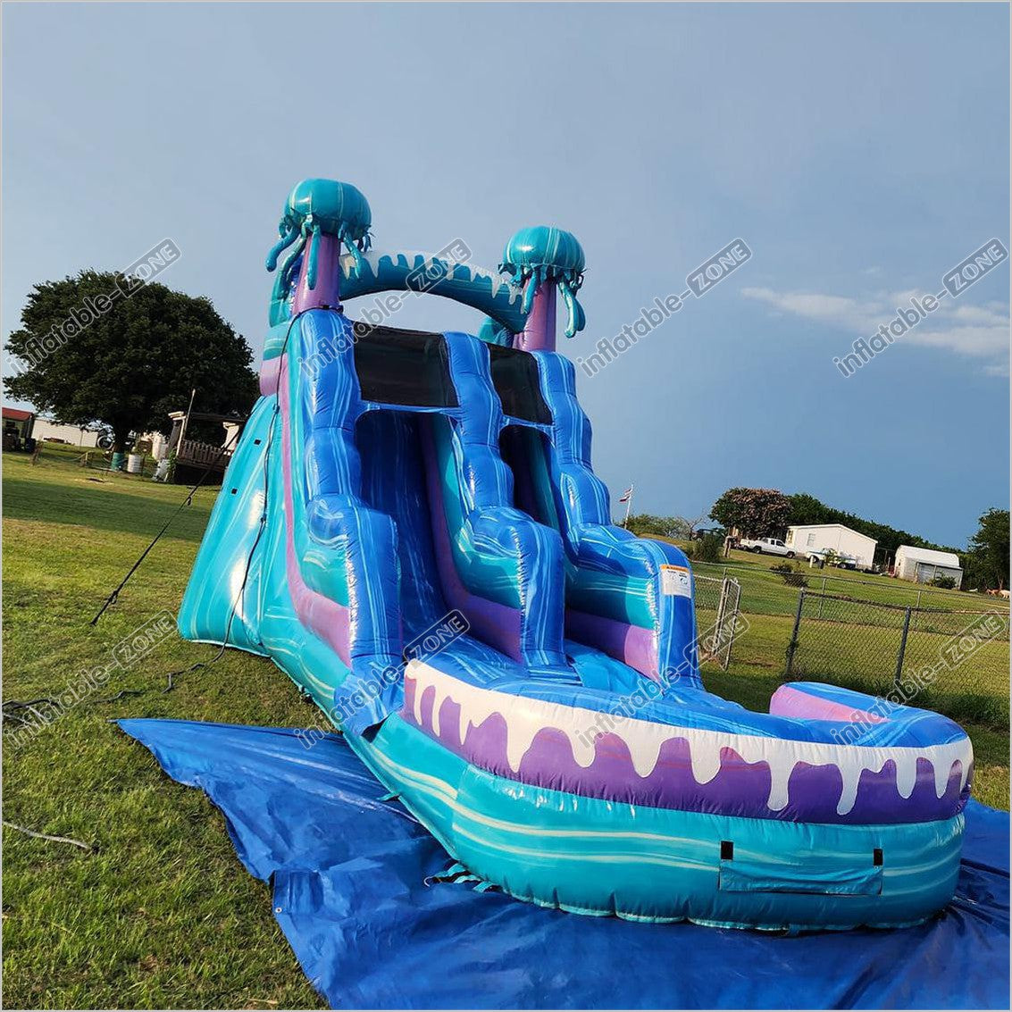 Inflatable Water Outdoor Slides Swimming Action Air Water Pool ...