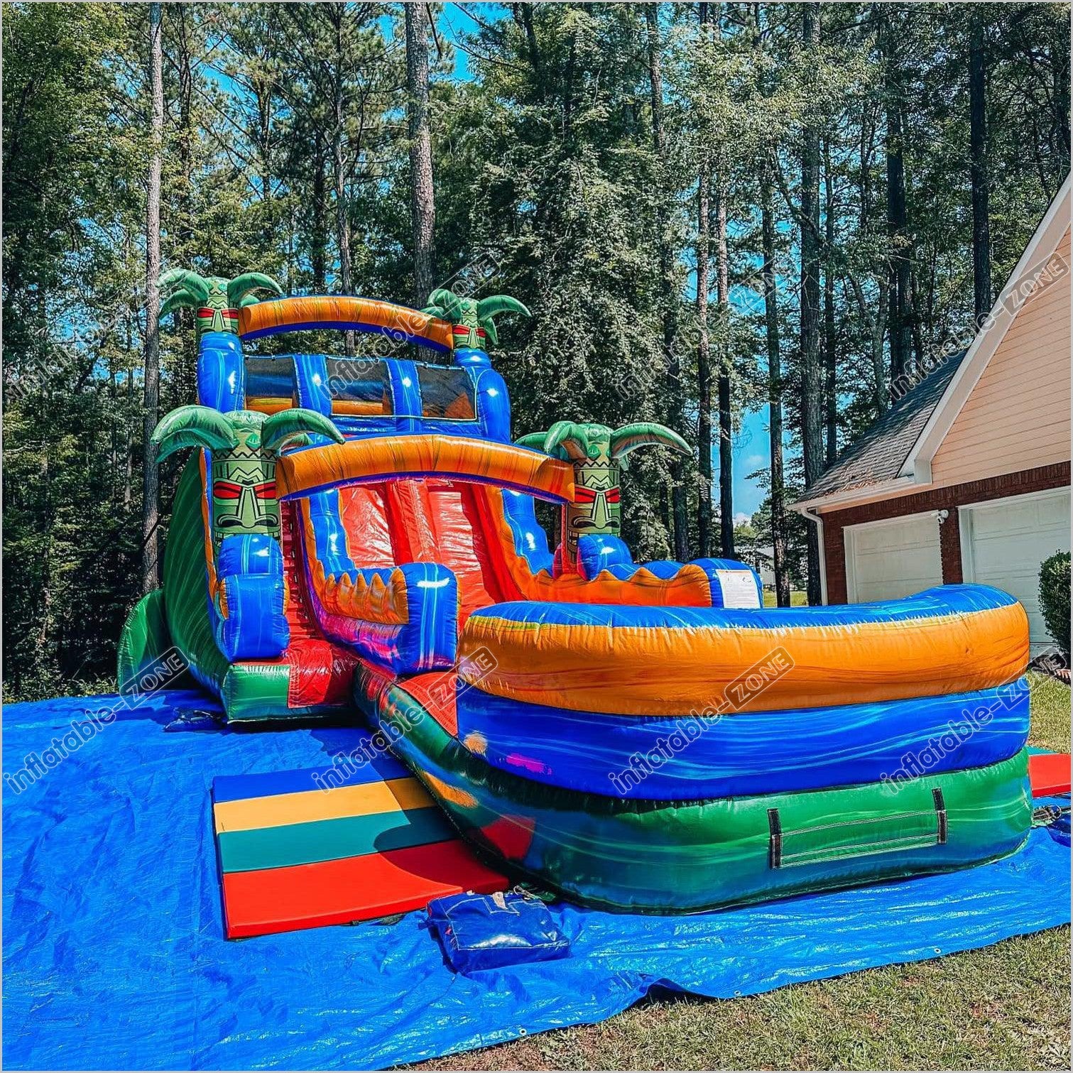 Large Inflatable Water Slide Adult Slip Sportspower My First Splash N ...