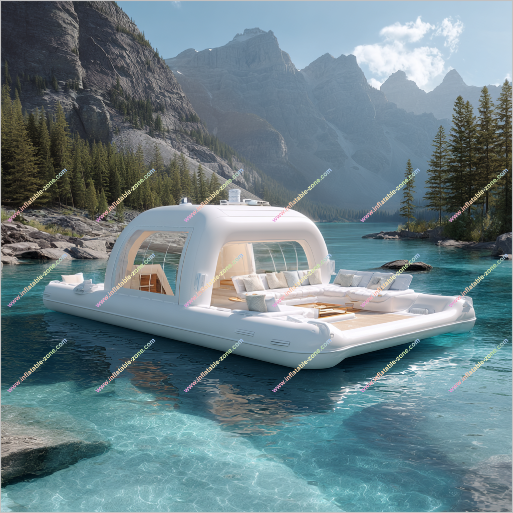 Lake Floating Platform Inflatable Yacht Lake Float Outdoor Water Activ