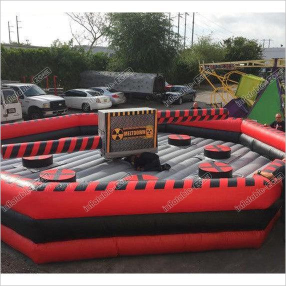 Red Interactive Toxic Meltdown Inflatable Ride Challenge game Inflatab