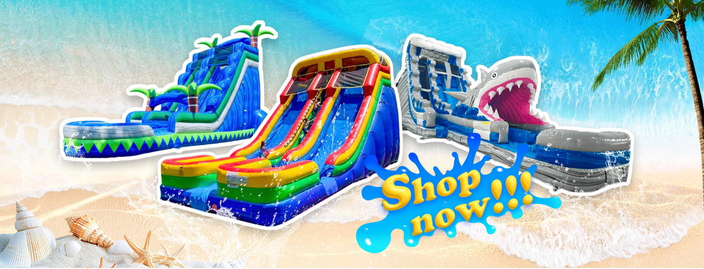 Inflatable Zone: White Bounce House, Inflatable Nightclub, Water Slide