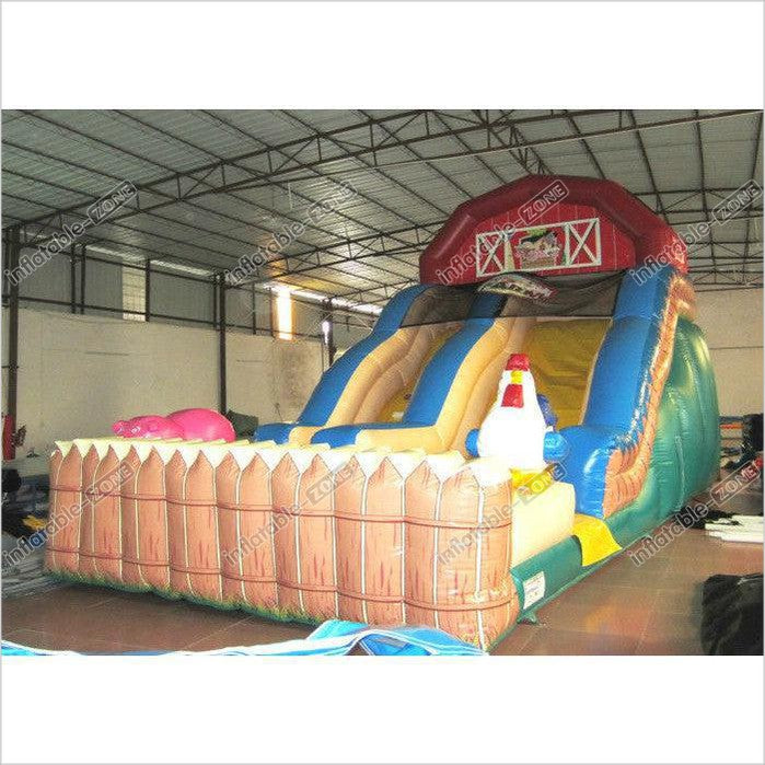 Inflatable The Farm Themed Standard Dry Slide Top Inflatable Dry Comme