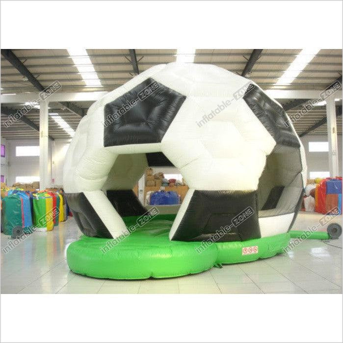 Football Bounce Round Bounce House , Soft Inside Bounce House Fire ...