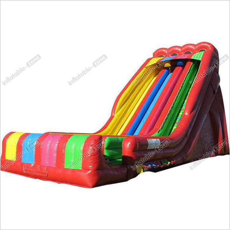 Funny Outdoor Inflatable Dry Slides , Colorful Blow Up Pool Slides For ...