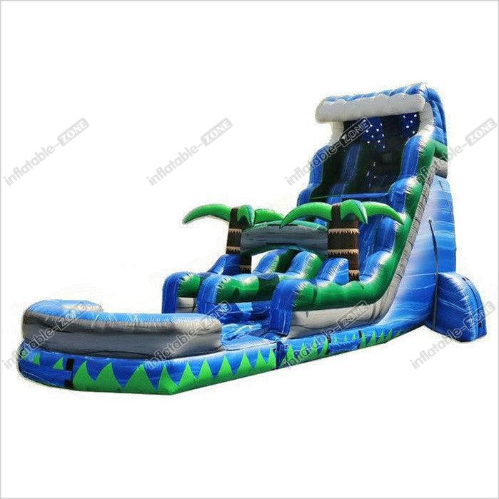 Blue Inflatable Swimming Pool With Slide , Kids Blow Up Water Slide ...