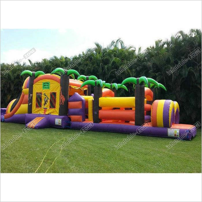 Backyard Fun Obstacle Course Bouncer Race , Outdoor Games Bouncy Assau