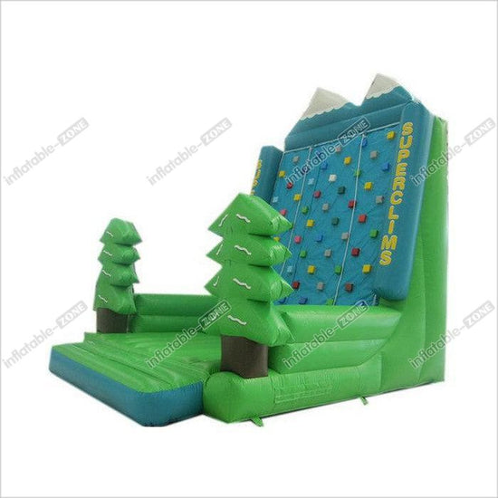Green Tree Rock Climbing Wall Inflatable , Sports Games Bounce House W ...